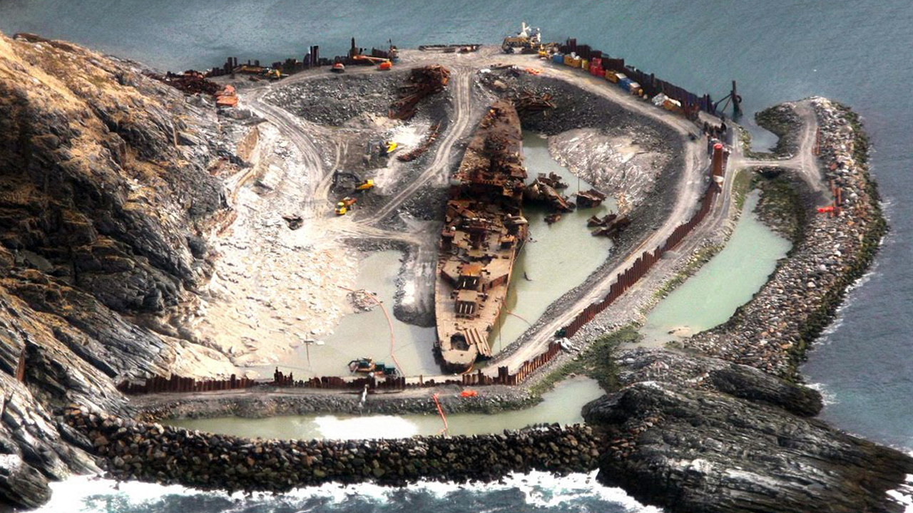 The Soviet cruiser found grounded in Norway with traces of polonium