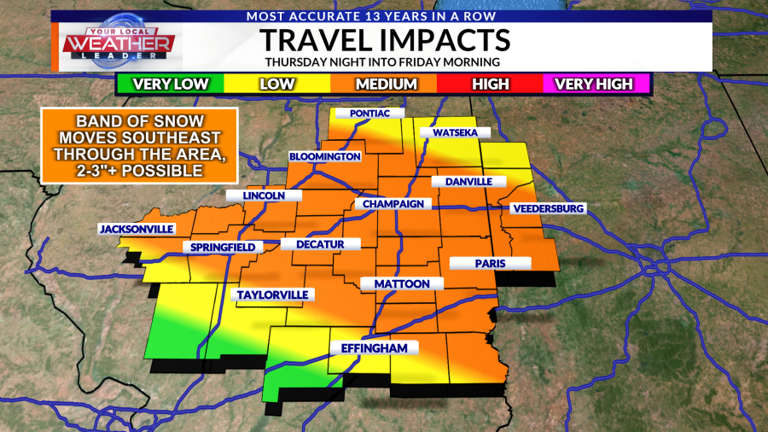 Weather now: Snow on the way Thursday night