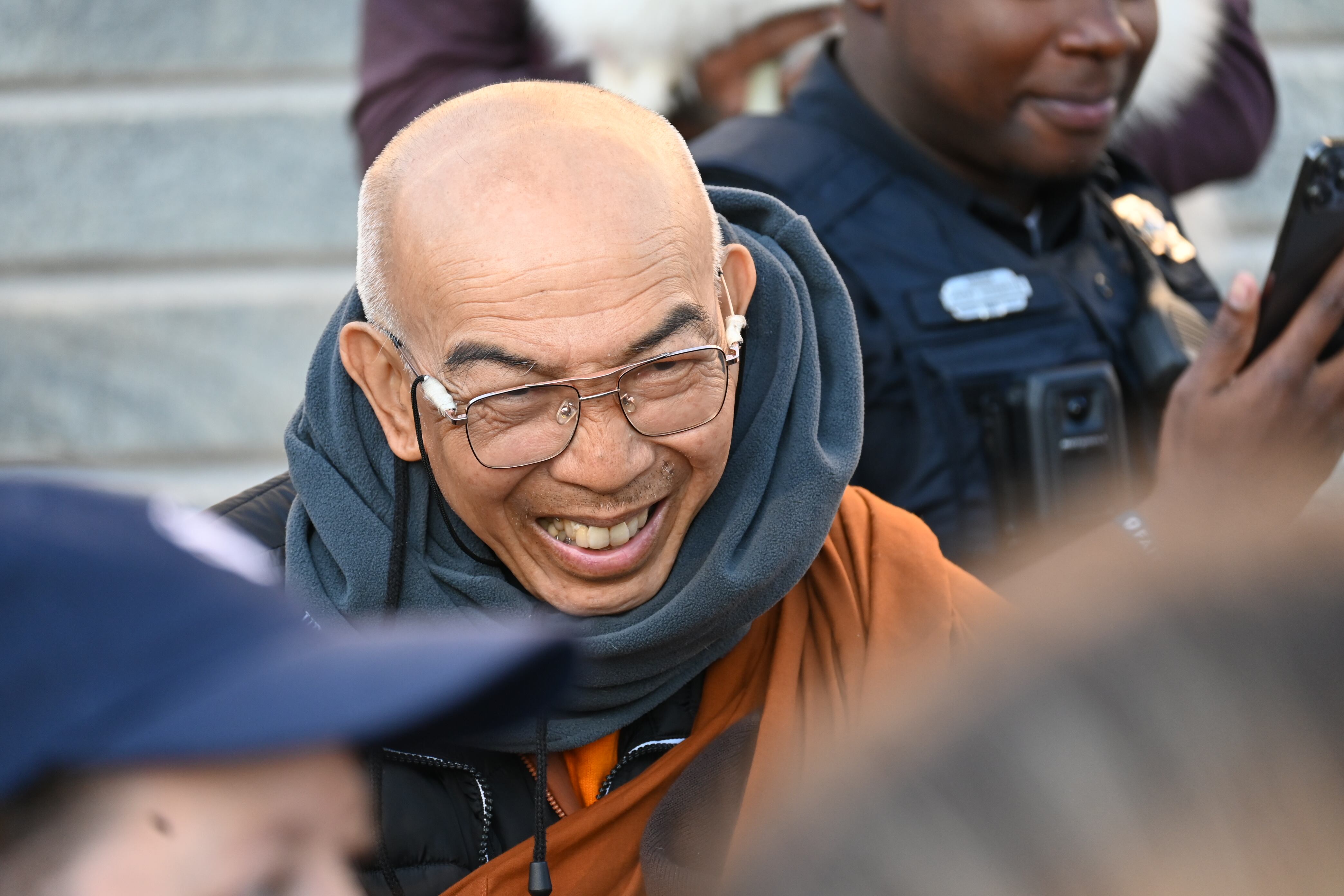 Buddhist monks on 'Walk for Peace' arrive at Mississippi State Capitol
