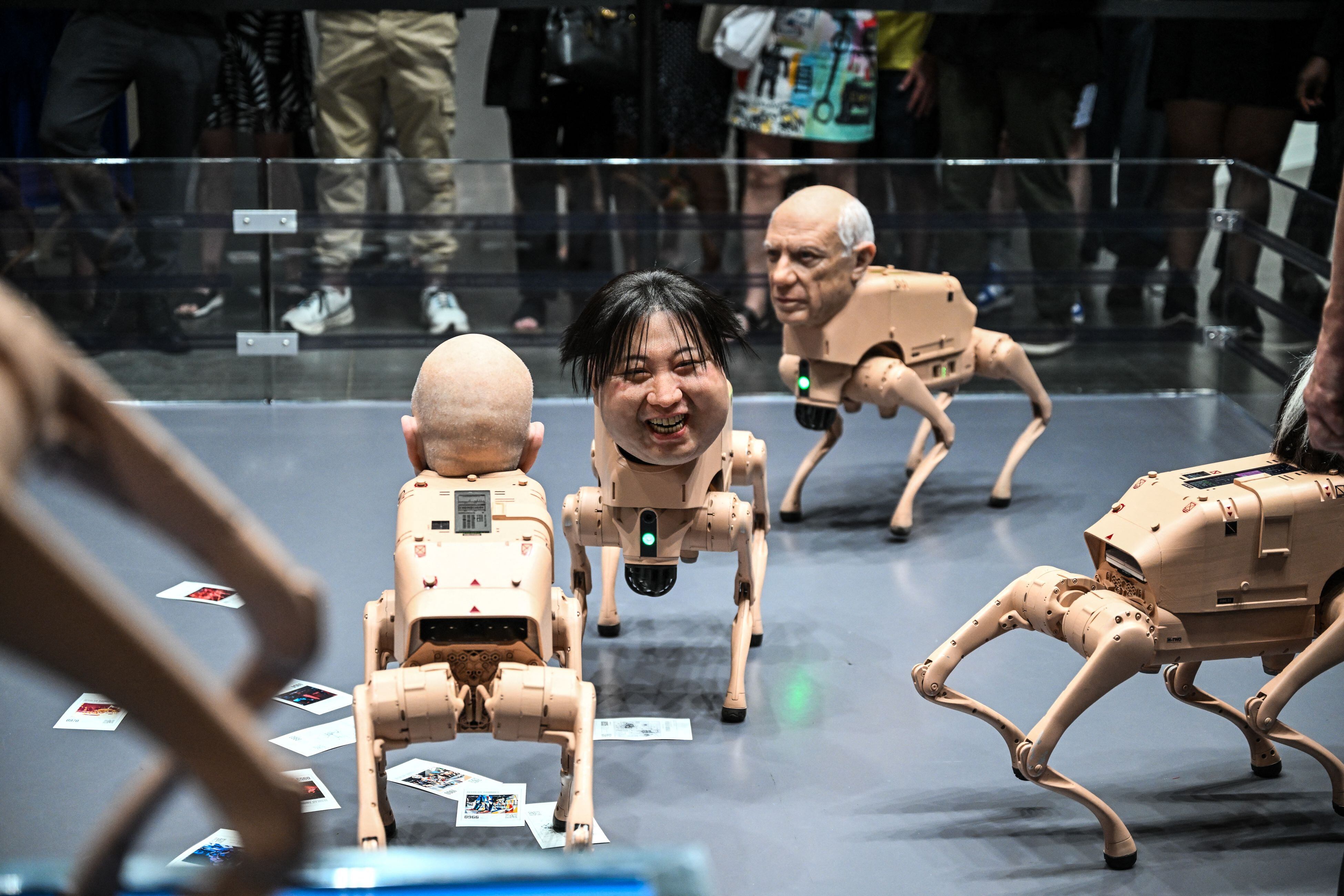 Robot dogs featuring Kim Jong-un, Musk sell for $100,000 at Art Basel