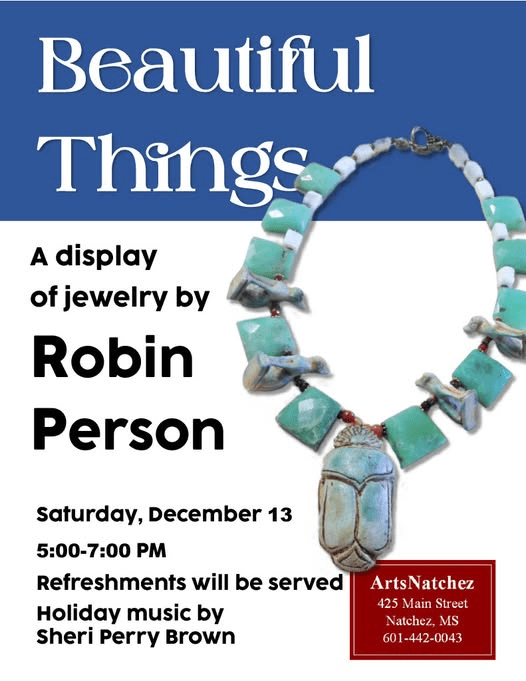 Beautiful things to take place at ArtsNatchez on Dec. 13