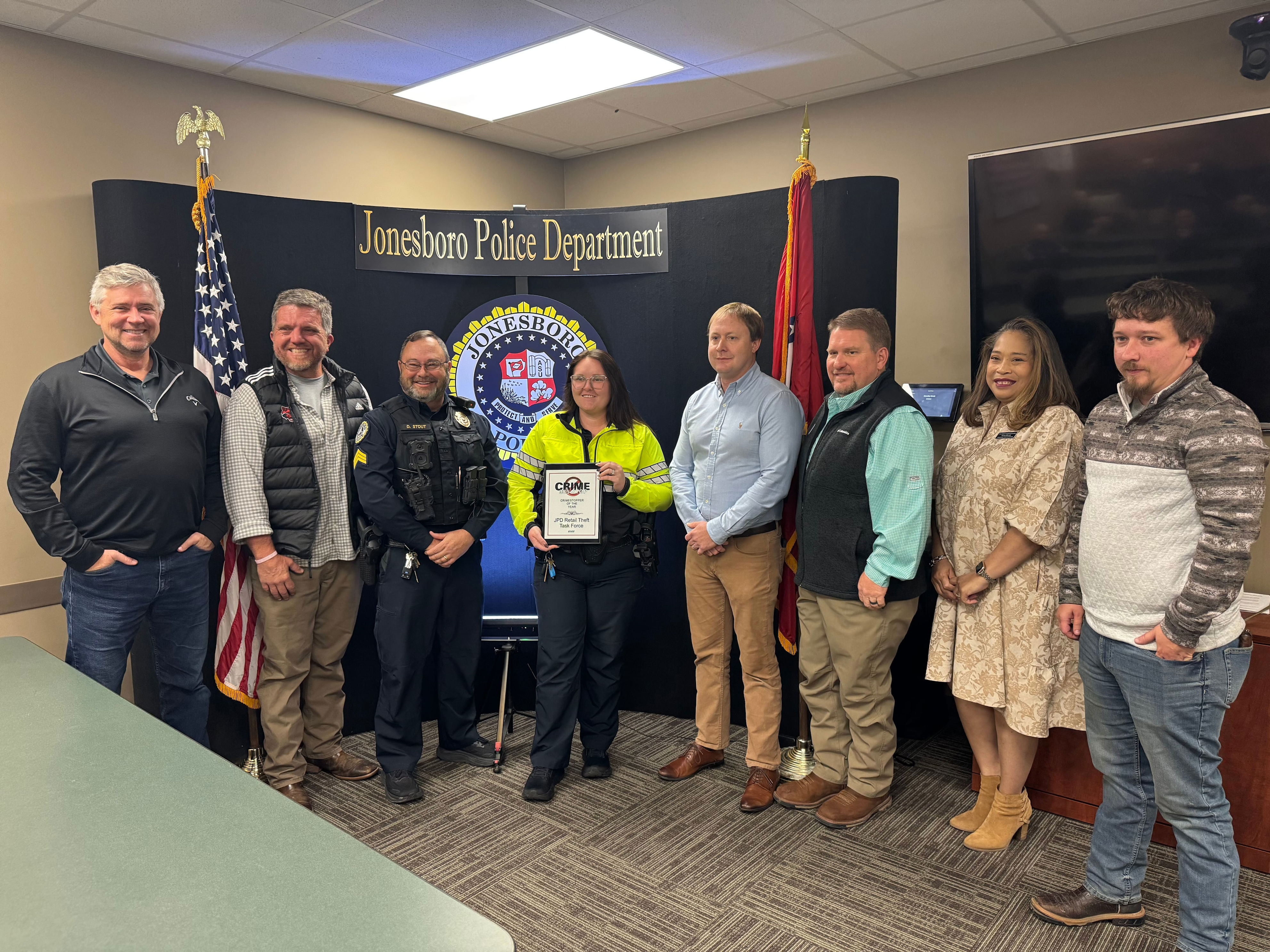 Jonesboro police officers receive Crimestoppers award for task force