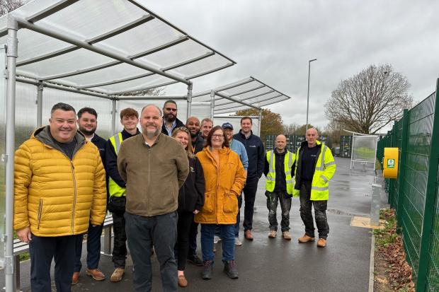 Swindon cycle track gets new benches and shelter