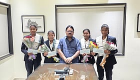 MGM Group chief felicitates four blind women cricketers from Odisha