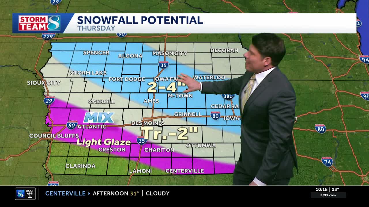 Iowa weather: The blustery winds are gone but snow makes a return Thursday