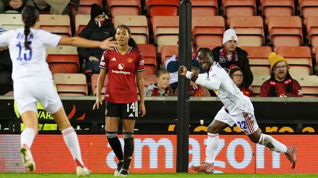 Lyon's Tabitha Chawinga embraced the UEFA Women's Champions League ...