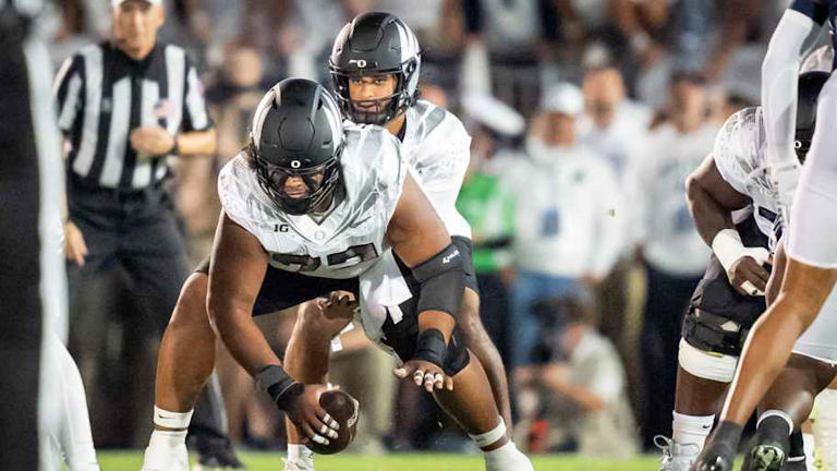 Oregon center Iapani 'Poncho' Lalou has a chance to join elite group