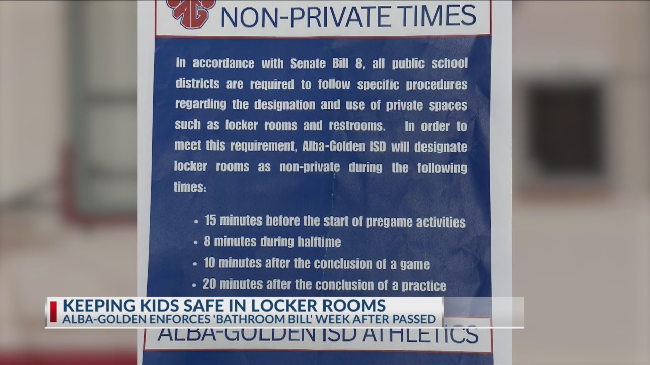 Alba-Golden ISD announces 'non private' locker rooms during certain ...