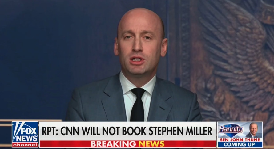 Stephen Miller tells Hannity he’s been banned by CNN