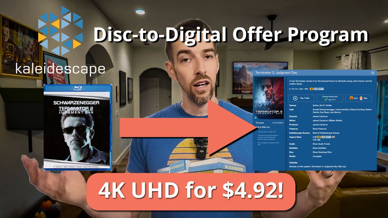 Only $4.92 for 4K UHD titles? Kaleidescape disc-to-digital tutorial