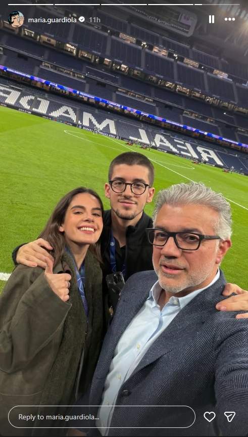 María y Márius Guardiola, juntos en el Santiago Bernabéu: foto de ...