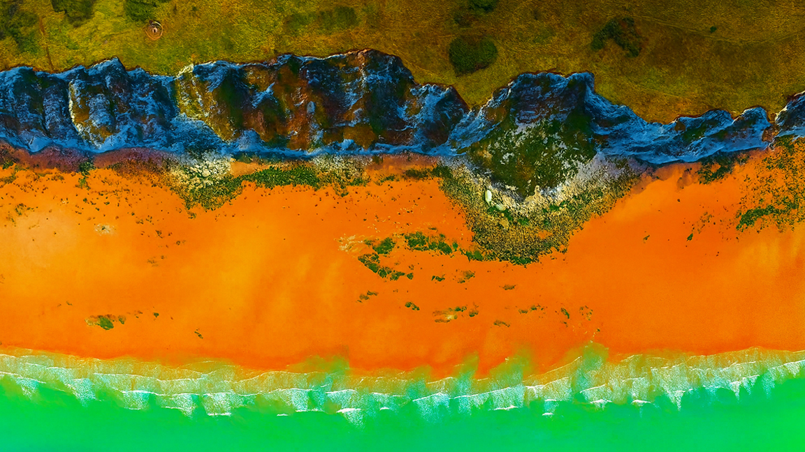 The most colorful beach you’ll ever see