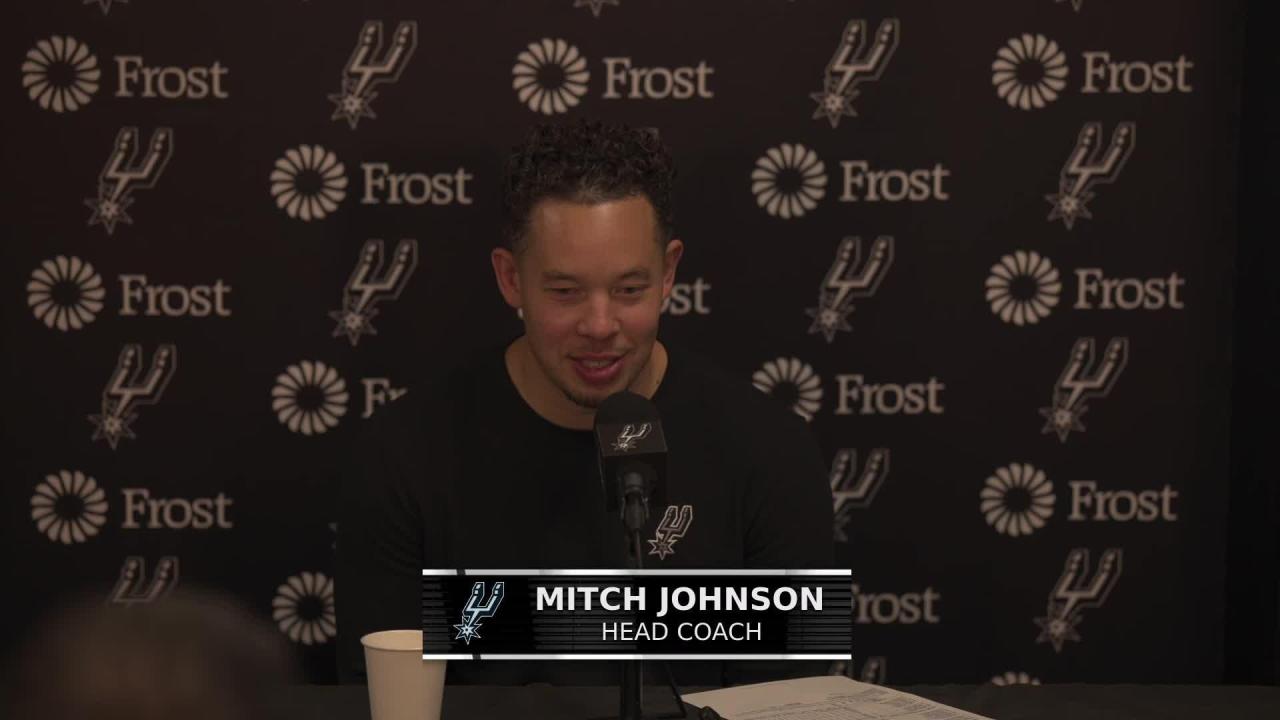 SAS 132, LAL 119: Mitch Johnson postgame media availability