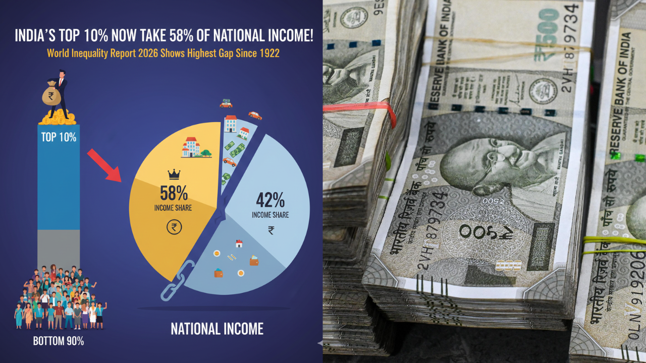India’s top 10% now take 58% of national income! World Inequality ...