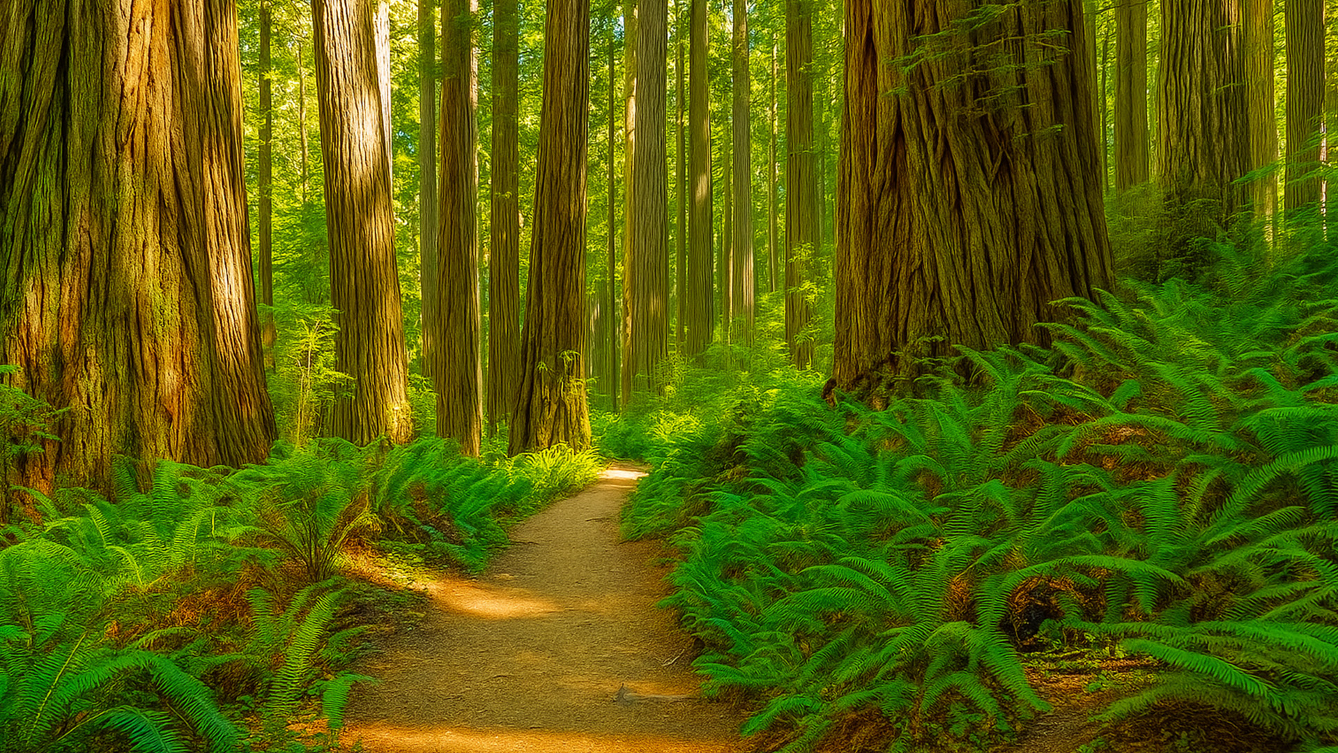 Redwood National Park: Towering Redwoods Trail (4K)