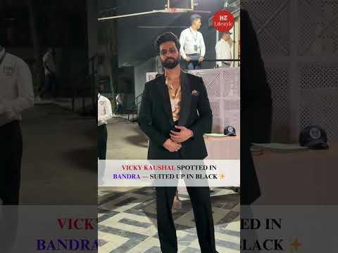 Vicky Kaushal spotted in Bandra suited up in black