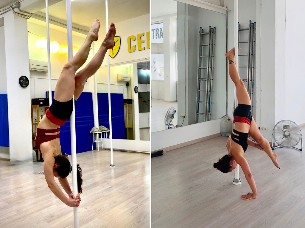 A los 40 empecé a hacer pole dance; llevo un año entrenando y estoy en ...