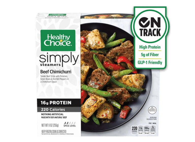 5 frozen TV dinners with full meat portions, not fillers