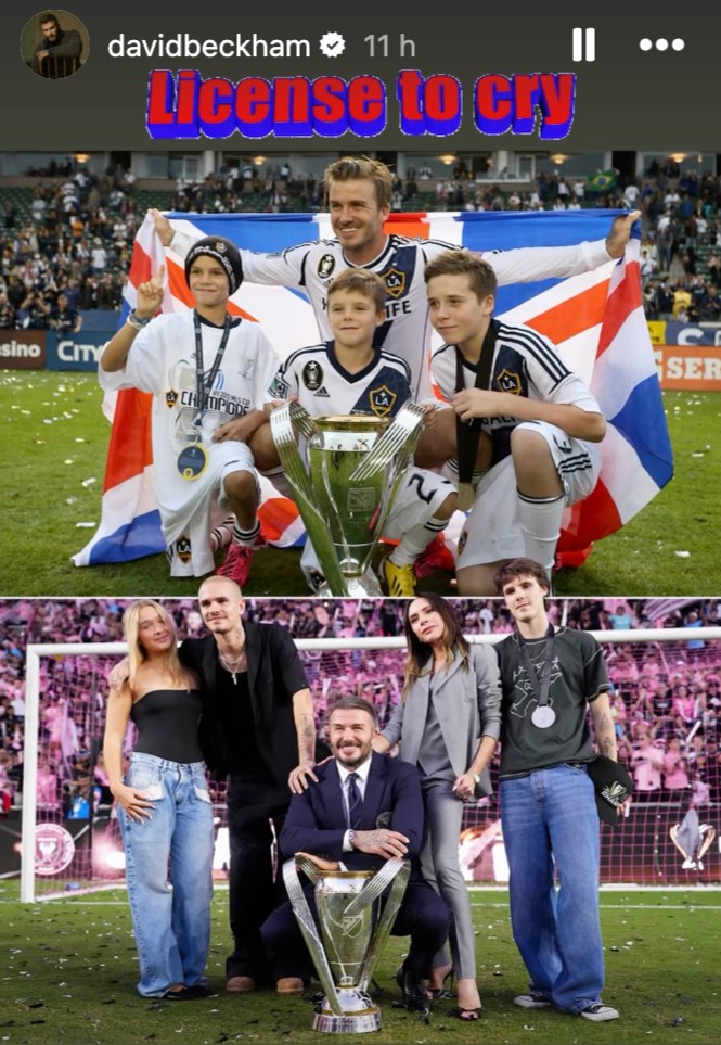 David Beckham admits he wants to 'cry' as he posts sweet picture of ...