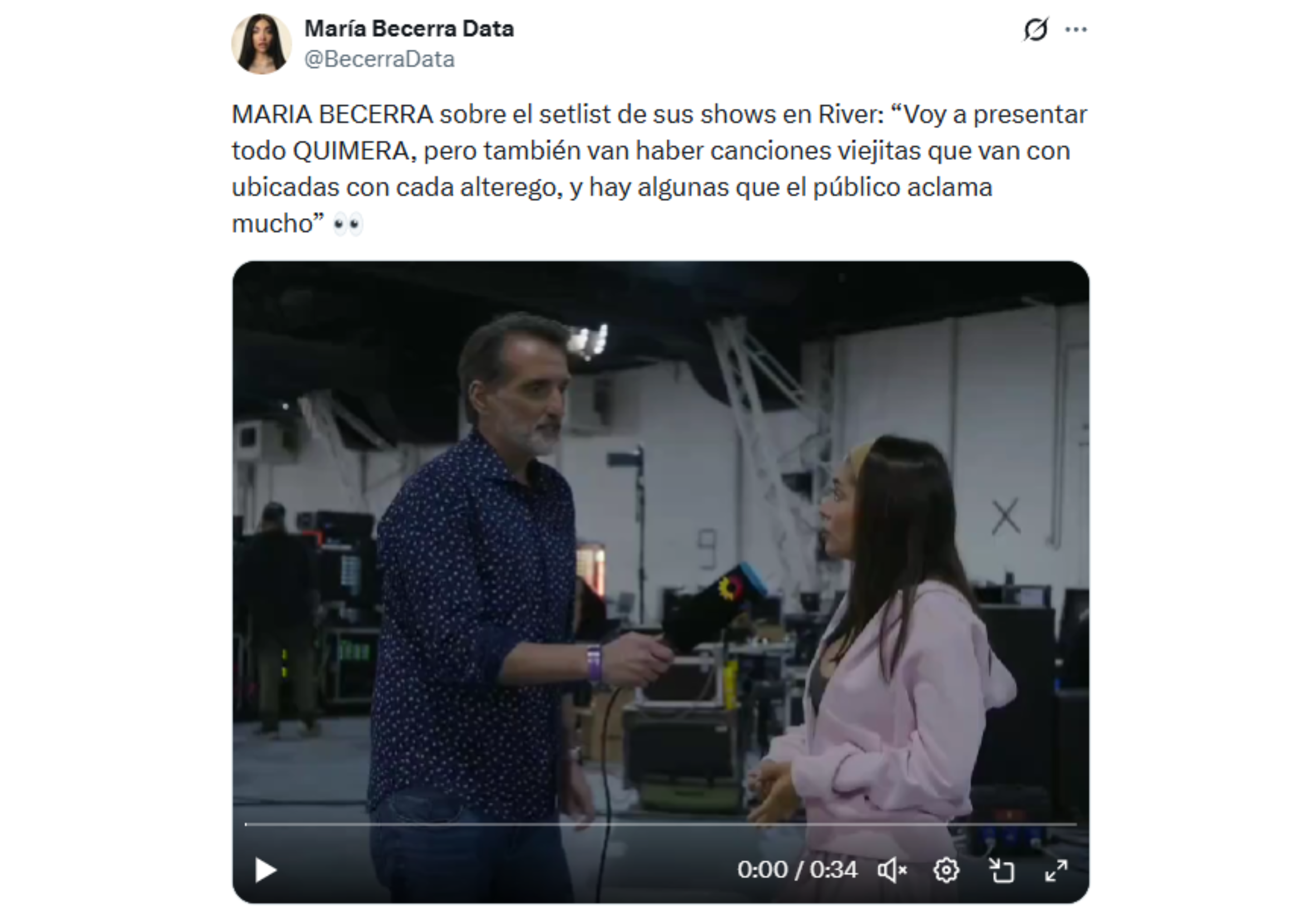 Se filtró el set list completo de María Becerra en sus shows de River y ...