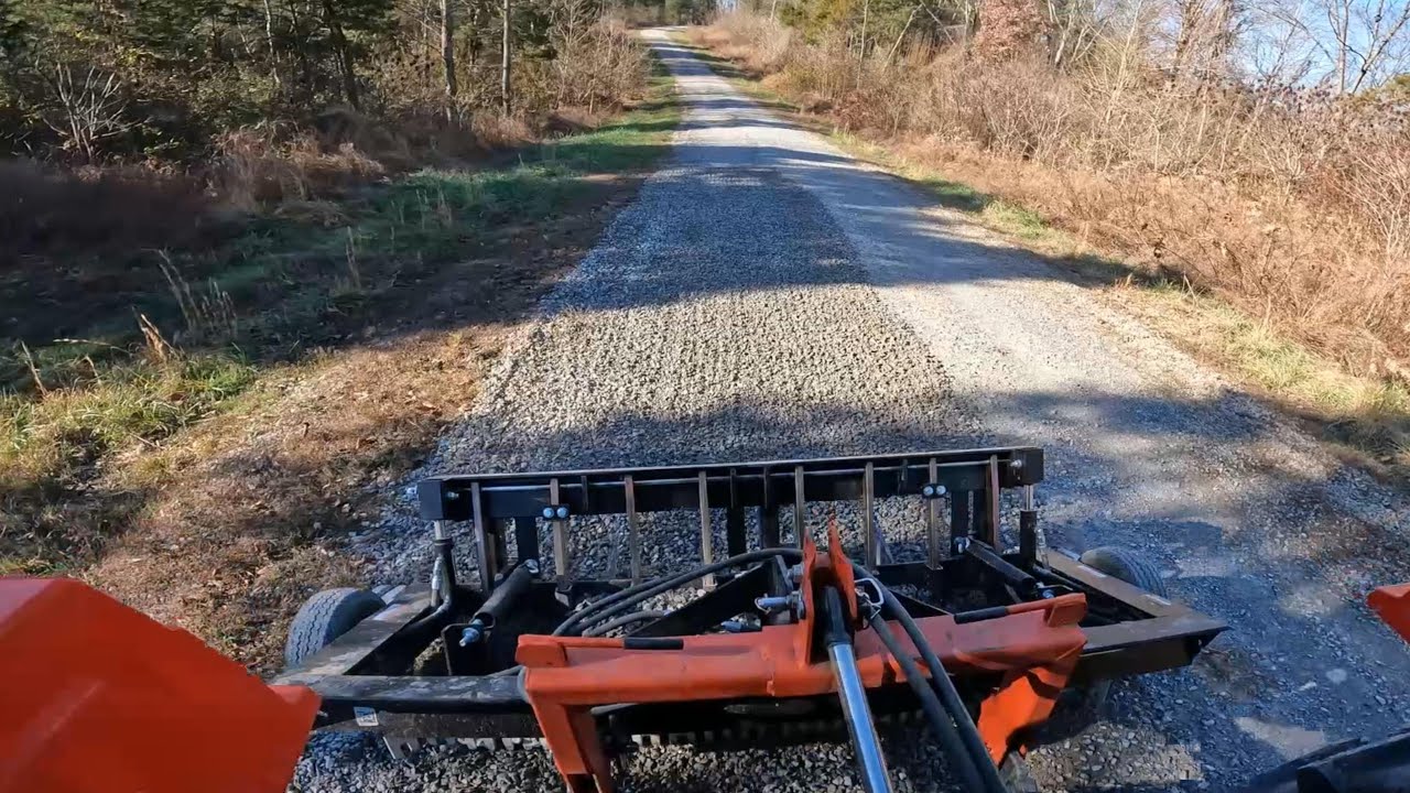 Gravel driveway makeover transforming a 120 foot section