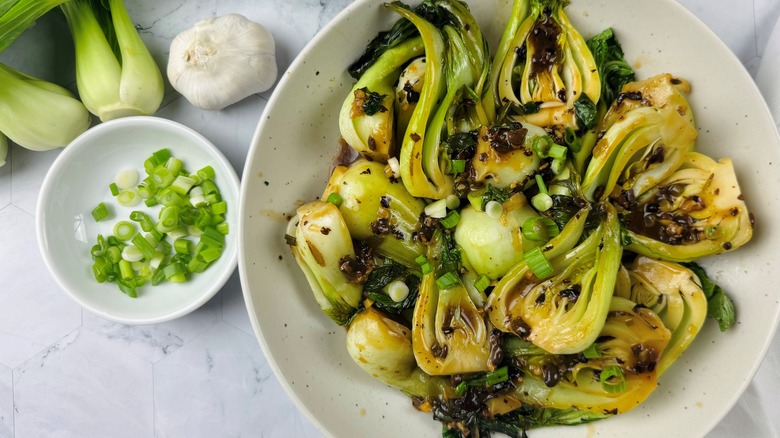 Bok choy in black bean sauce recipe