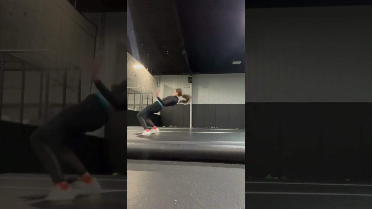 New skill acquired in Skyzone by tall model