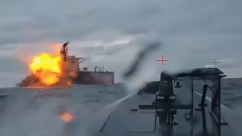 Ukrainian sea drones reportedly hit another Russian shadow fleet vessel ...