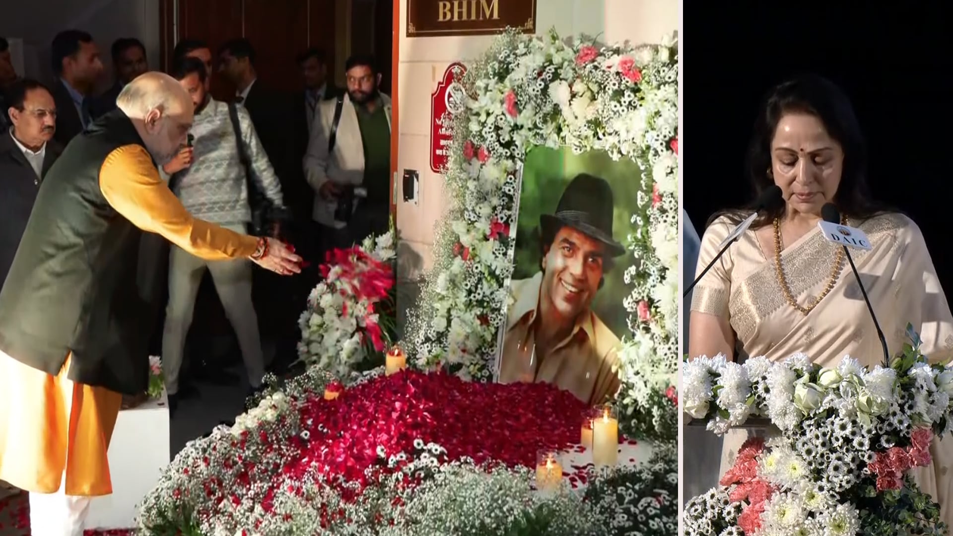 Dharmendra prayer meet: Hema Malini, Amit Shah & top leaders pay homage