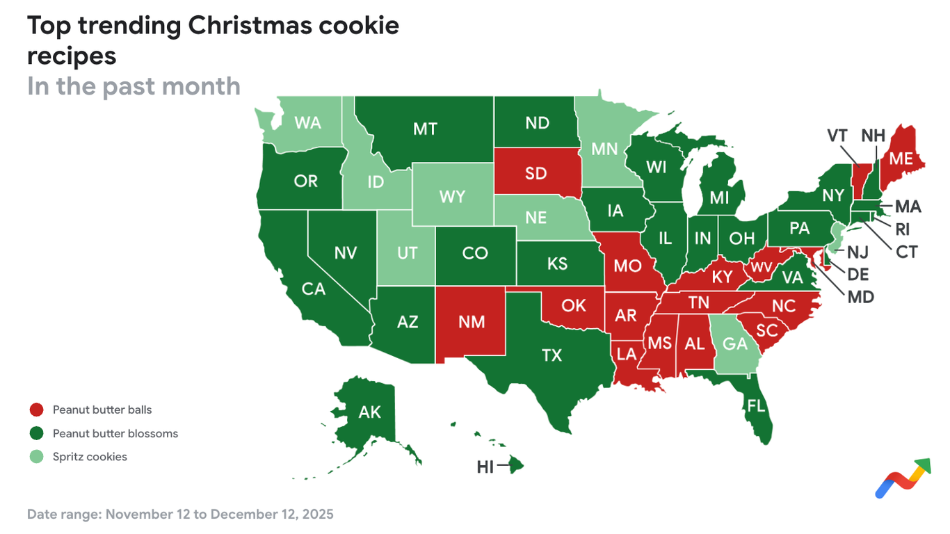 Google's 2025 Christmas cookie recipe map is here