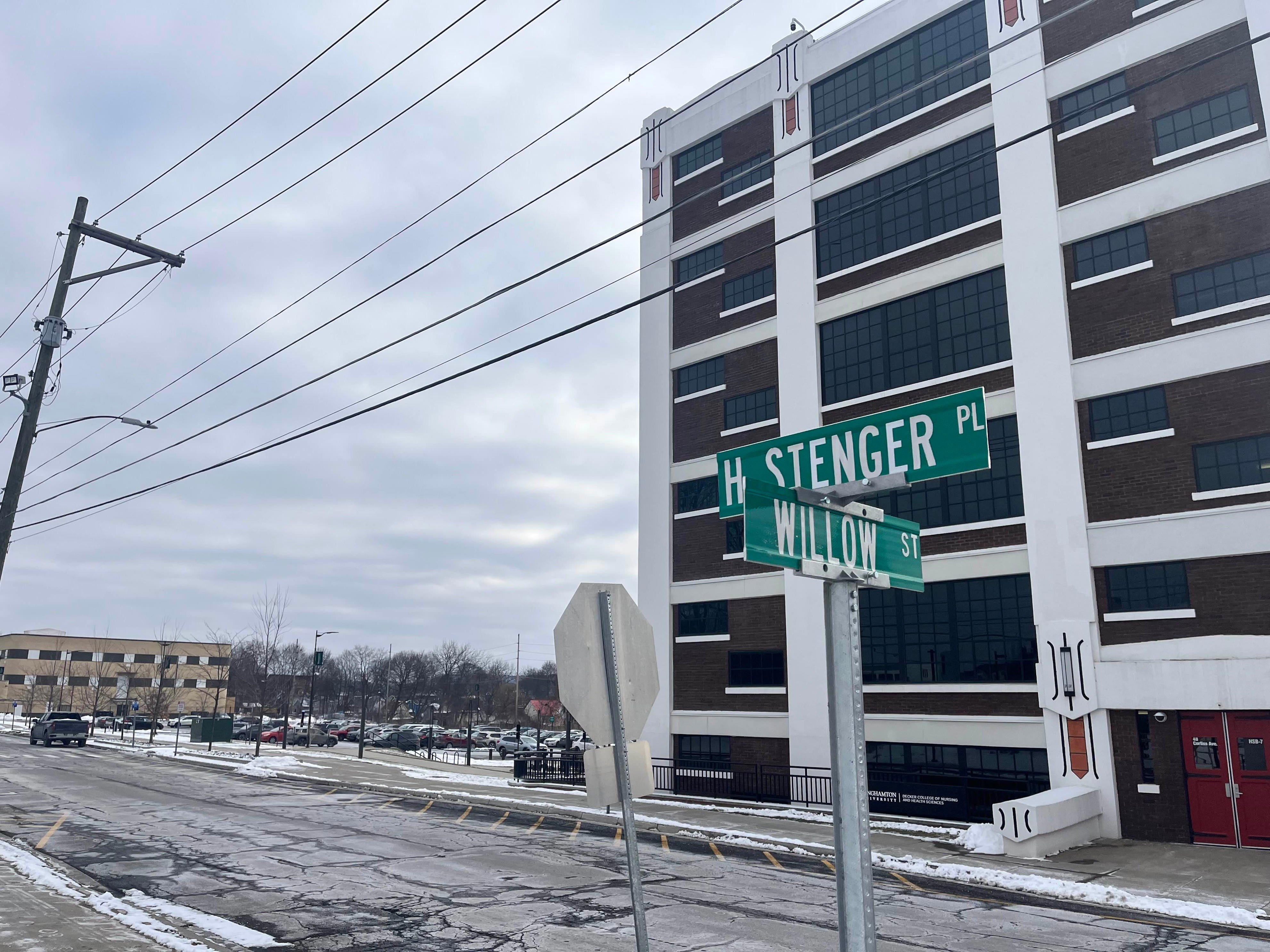Johnson City renames street H Stenger Place to honor former BU president