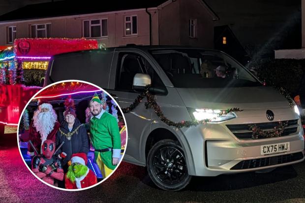 Driving Christmas cheer - VW Van Centre Wrexham supports Santa float