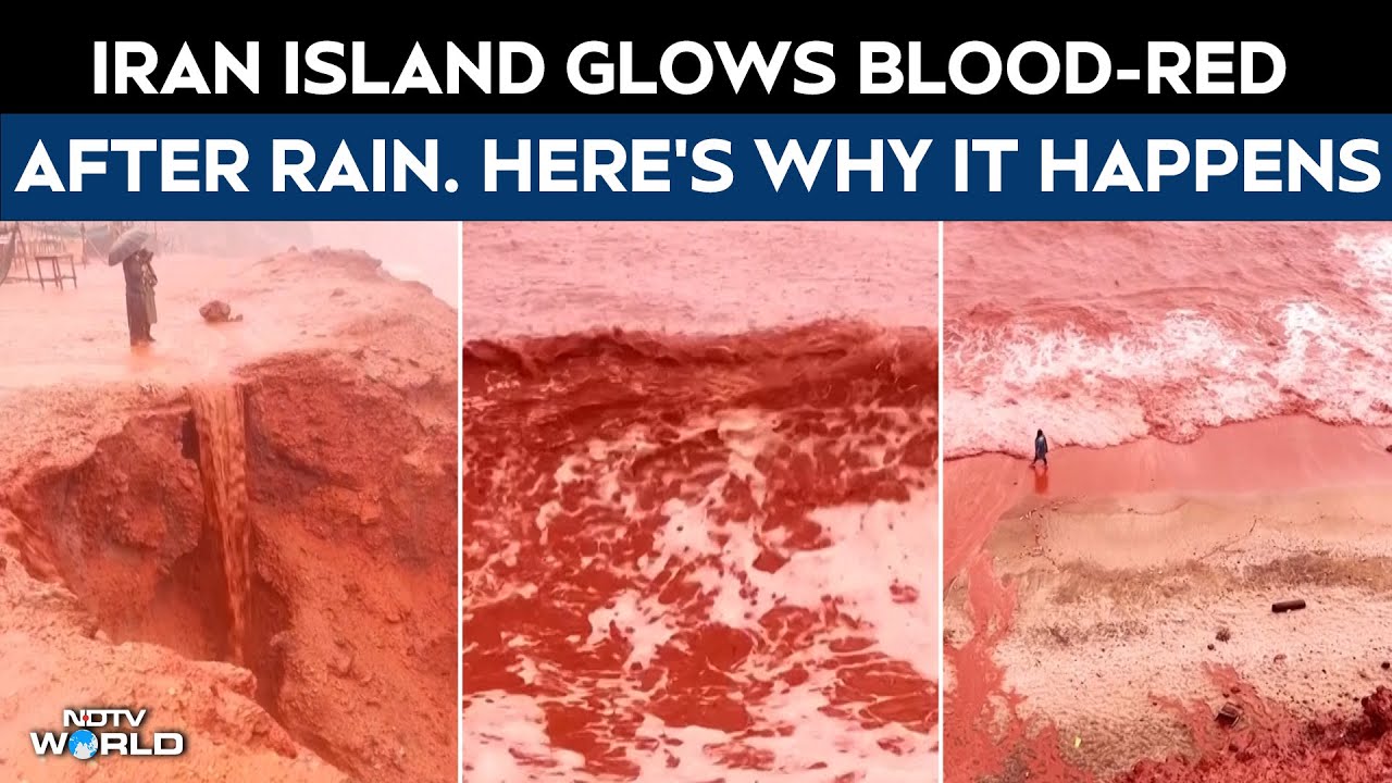 Iran blood rain | Iran's Hormuz Island glows blood-red after rain. Here ...