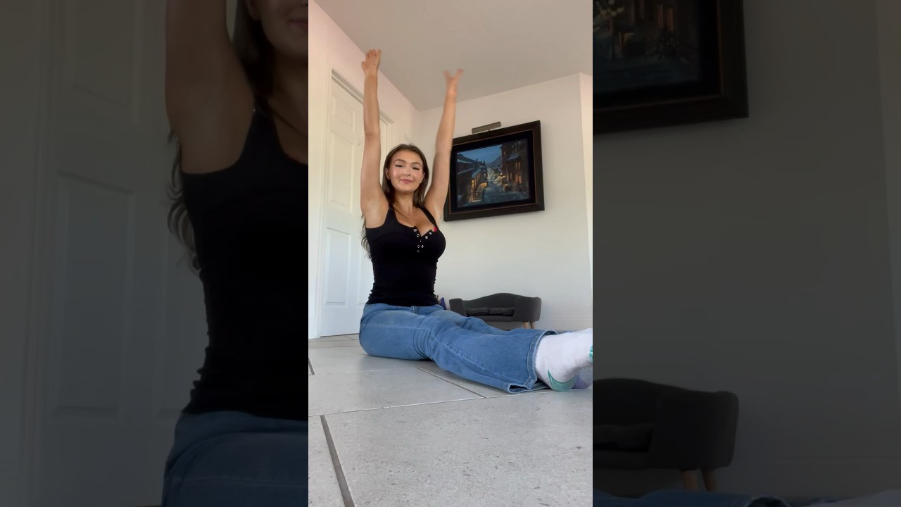 Daily stretching routine with tall model Rachel
