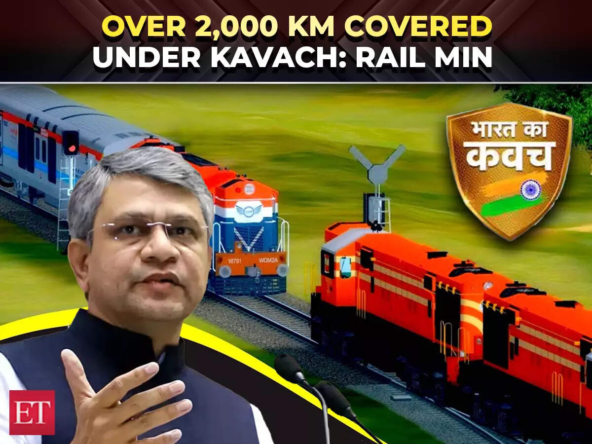 Over 2,000 km covered under Kavach, rail accidents down 90% since 2014 ...