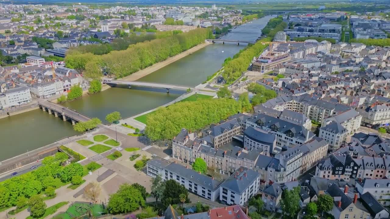 Angers, France: A drone's view of Anjou's jewel
