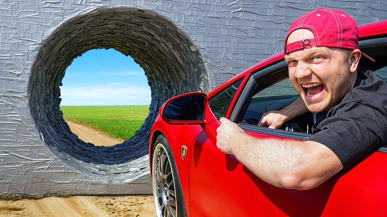 How much tape it really takes to stop a moving supercar