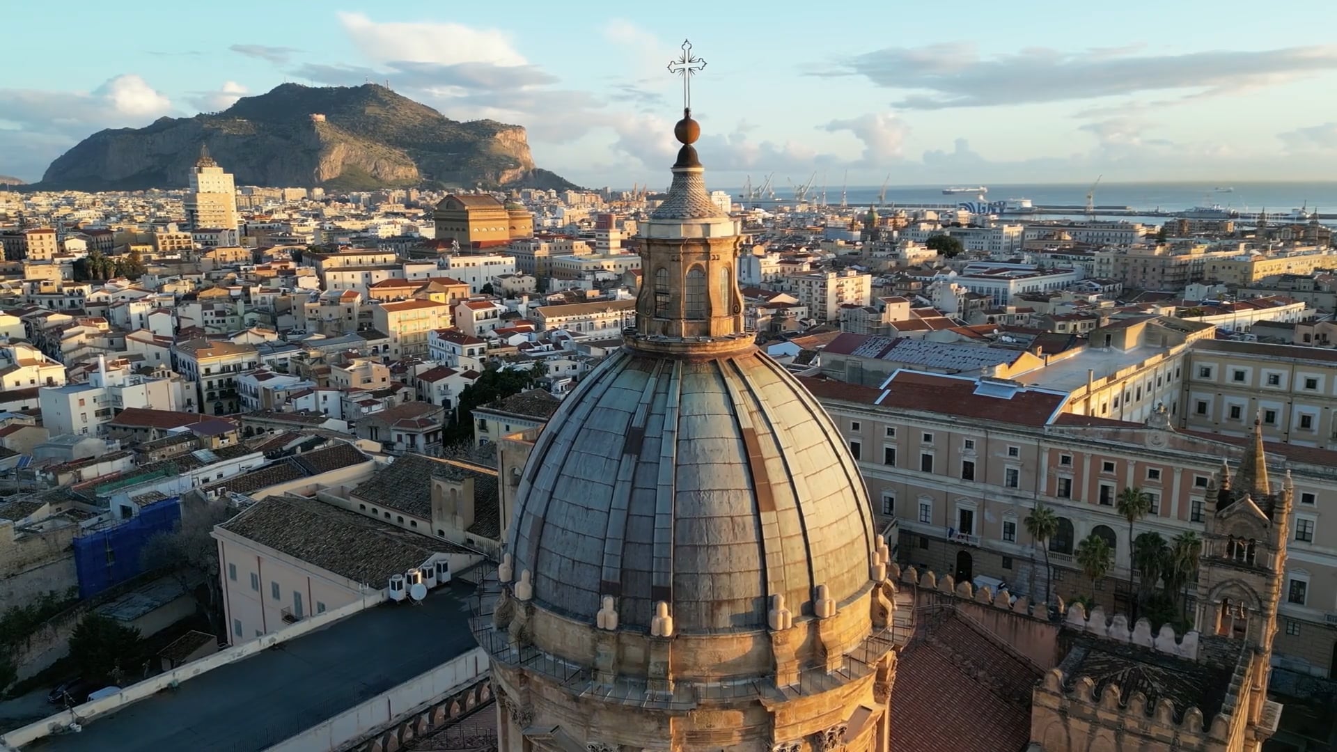 Palermo, Sicily: Drone flight over cultural and tourism capital