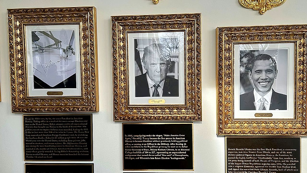 Trump attacks Biden and Obama in White House 'Presidential Walk of Fame ...