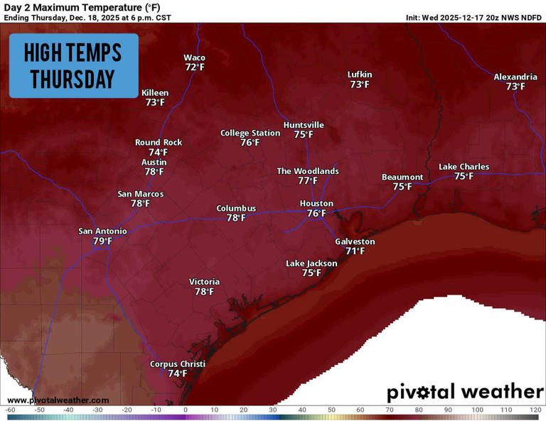 South Texas weather: Warm Thursday, but a cold front will hit the ...