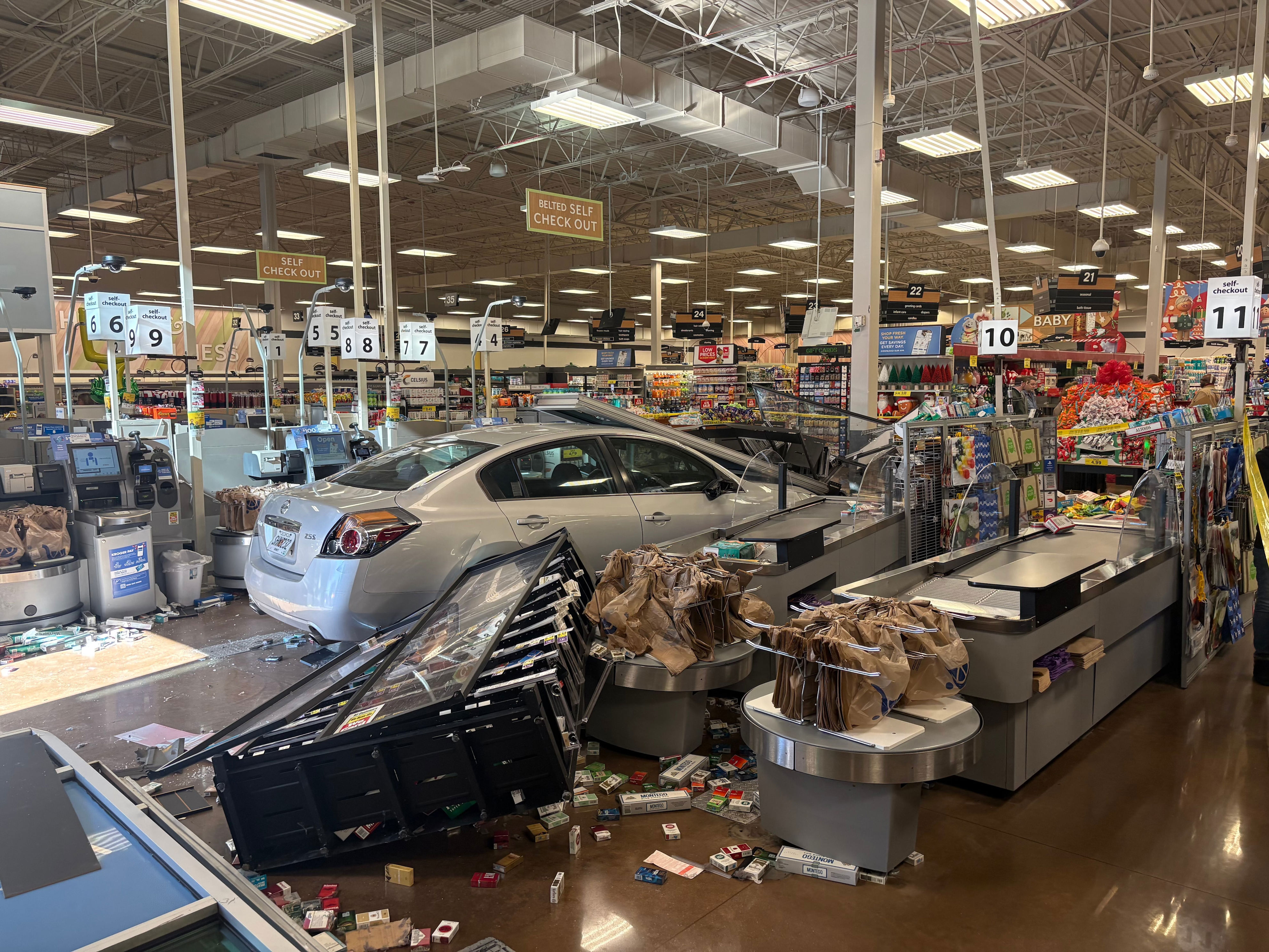 Driver of car that crashed into Ga. Kroger charged