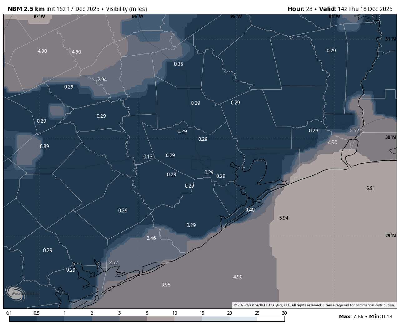 Watch for dense sea fog to cut road visibility to near zero for Houston ...
