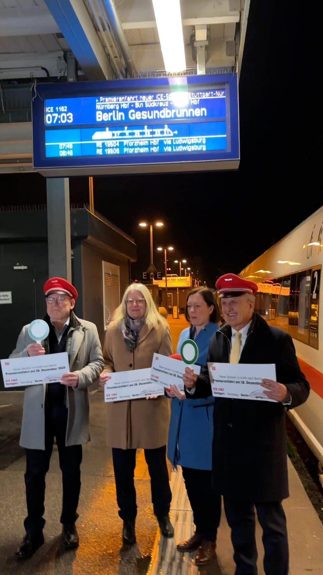 In Rekordzeit nach Berlin: Erster ICE Sprinter startet aus Stuttgart