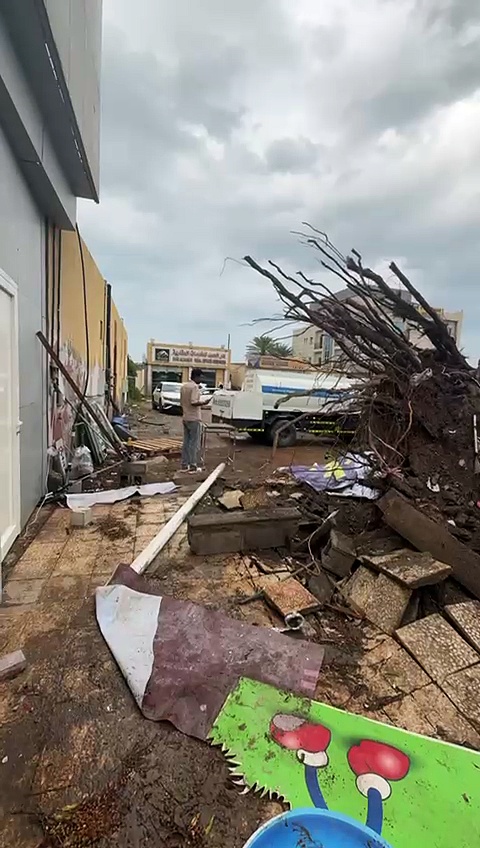 Rain-damaged property in RAK