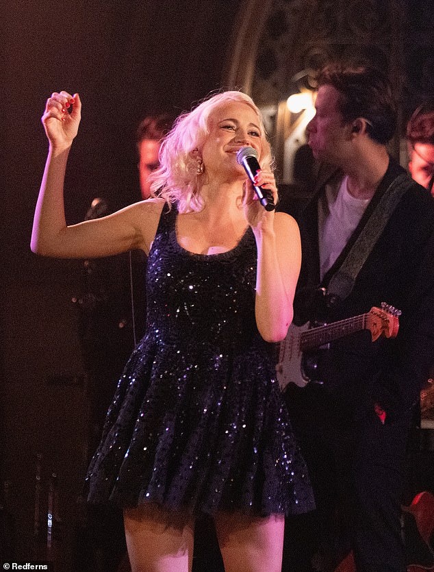 Pixie Lott performs a very energetic dance routine just two months ...