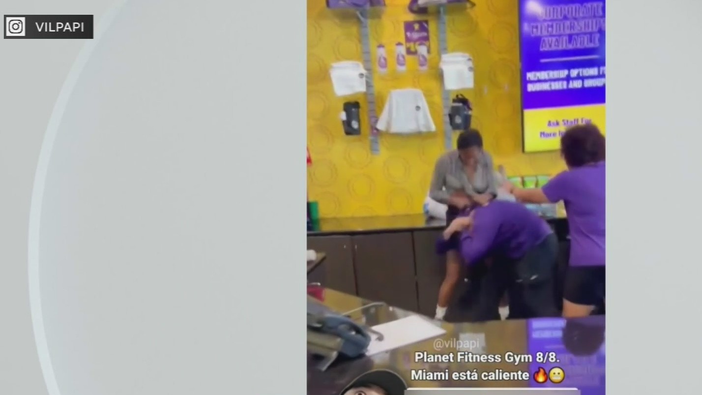 Woman caught on camera brutally attacking Miami Planet Fitness employee