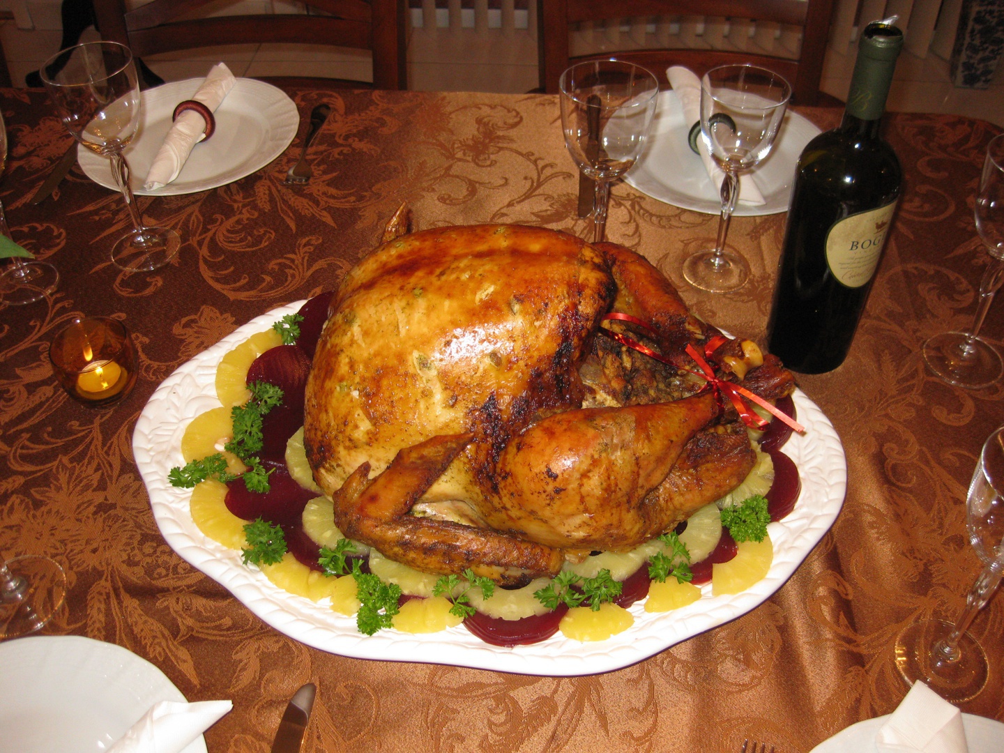 Pavo asado, tamales y tronco de Navidad, un menú con aire extranjero ...