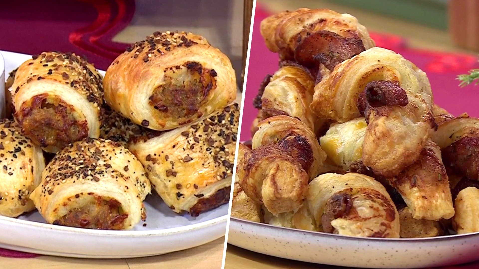 Get the recipes for bacon twists and cheddar sausage rolls!