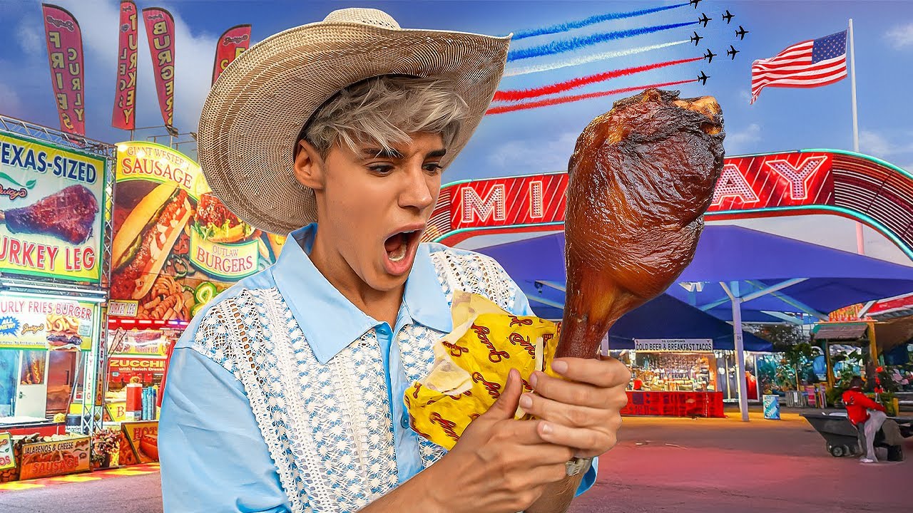 Europeans attempt to survive eating deep-fried American state fair food