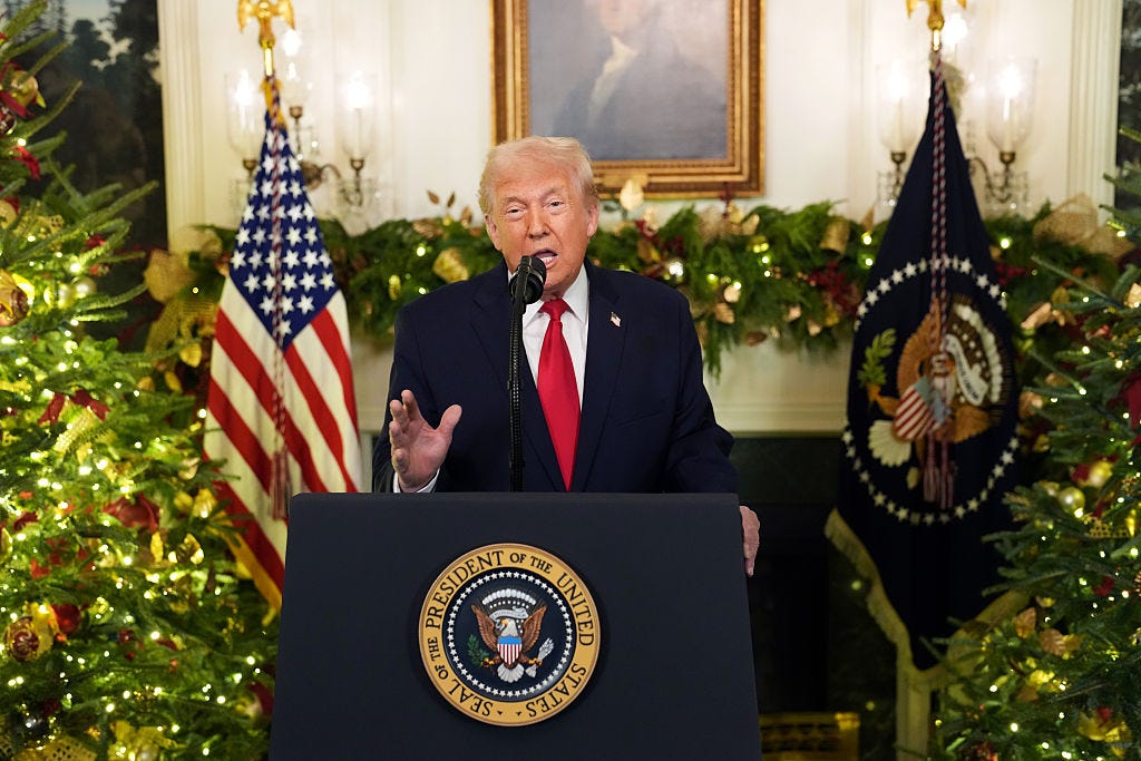 Trump's glowing account of progress is at odds with his government's ...